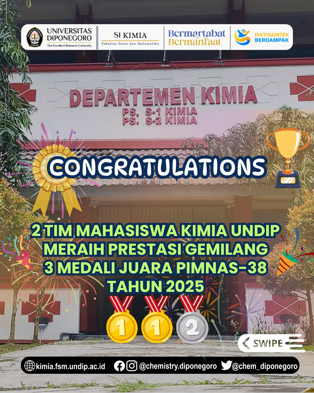 Mahasiswa Departemen Kimia UNDIP Raih Prestasi Membanggakan di PIMNAS ...